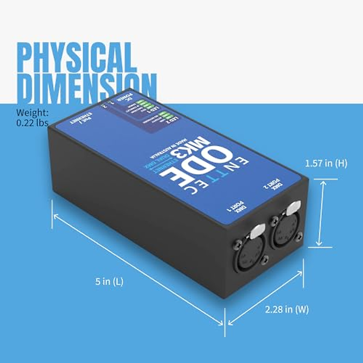 Enttec ODE Mk3 70407 POE 2 Universe Dual DMX / RDM Ethernet Converter Interface
