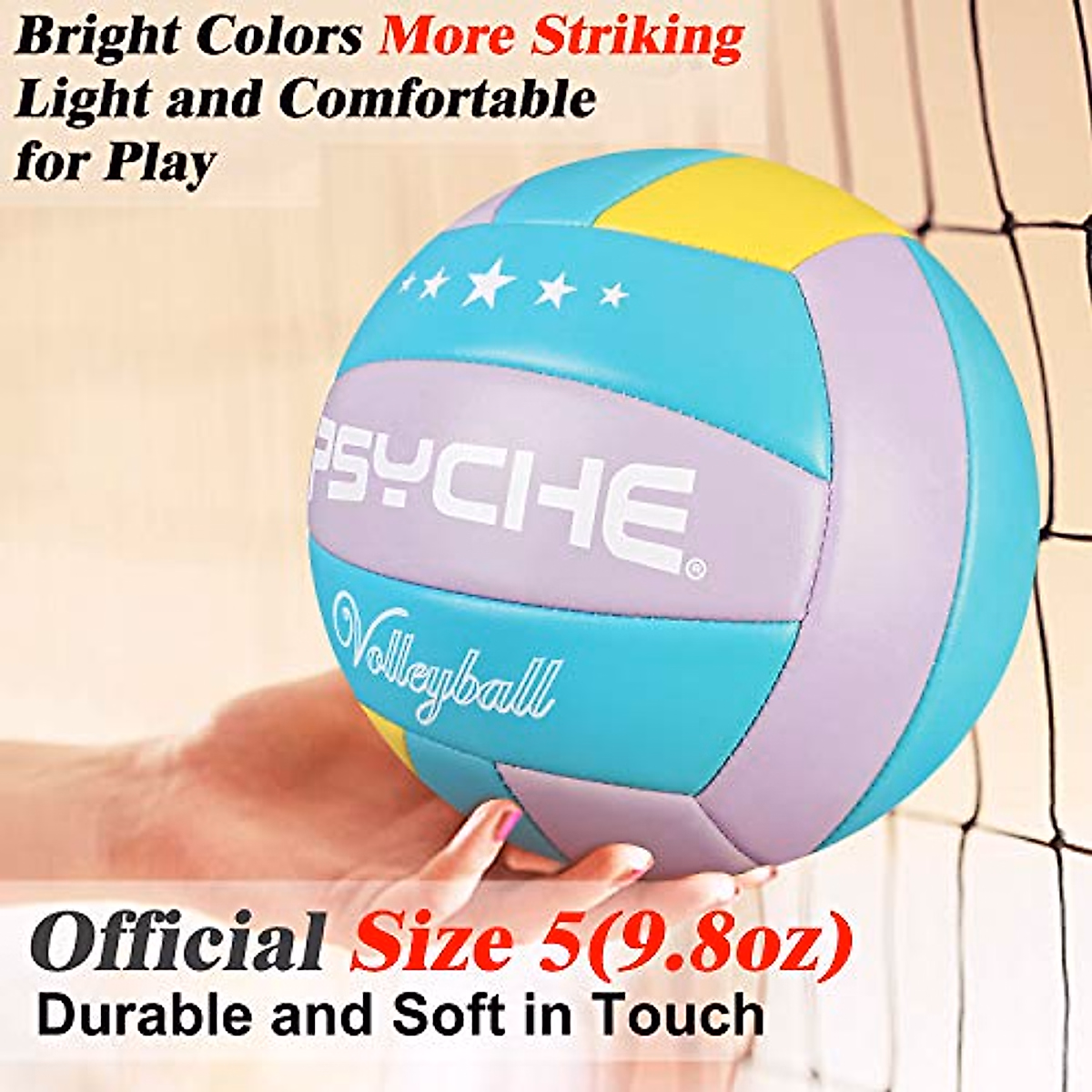 Wisdom Leaves Volleyball Official Size 5,Soft Volleyball for Indoor Outdoor Beach Park Games Play
