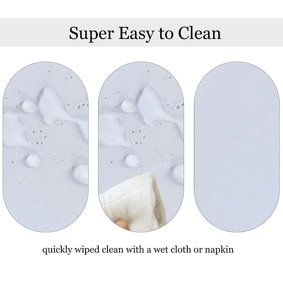 Fitable Table Cover Outdoor and Indoor Tablecloth - Washable Waterproof Wrinkle Free Table Cloth with Zipper and Umbrella Hole for Spring/Summer/Party/Picnic/BBQS/Patio White 60R