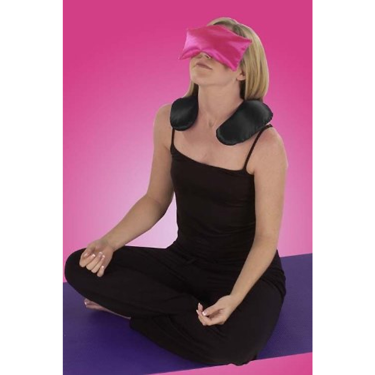 Happy Wraps Namaste Lavender Yoga Eye Pillows - Hot Cold Aromatherapy for Stress, Meditation, Spa, Relaxation Gifts - Set of 4 - Pink Cotton