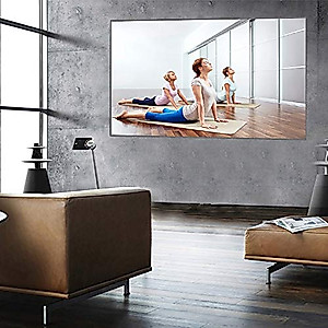 XXXDXDP Portable Projector Screen 16:9 Frameless Video Projection Screen Foldable Wall Mounted for Home Office 60/70/80/100/120inch ( Size : 60 inch )