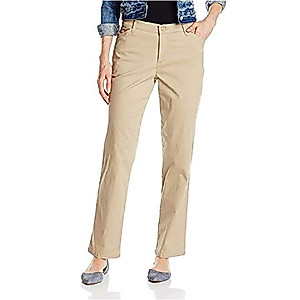 Lee Women's Relaxed Fit All Day Straight Leg Pant Flax 14
