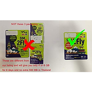 AIS Sim2Fly 6 GB 10 Days Singapore,South Korea,Malaysia,India,Burma,Cambodia,Philippines,Laos,Taiwan,HK,Macau,Japan,China
