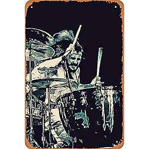 John Bonham Poster Vintage Metal Tin Sign Retro Style Wall Plaque Decoration Metal Sign 8x12 inch
