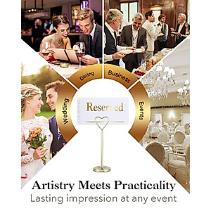 ElegaAura 20 Pack Reserved Table Signs - Gold Foil Reserved Seating Signs with Name Tag Line, Double Sided Table Place Cards for Wedding Chairs, Church Pews, Party, Restaurant, Tent Cards for Reserving Event Reception Seats & Places, 4x6 in Folded