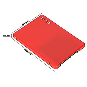 2.5 Inch SATAIII Internal SSD Red Laptop SSD 1500G Improve Performance for Home Office Computers (512GB)