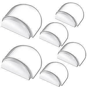 6 Pieces Floor Door Stopper No Drill Shower Door Stopper Self Adhesive Door Stoppers Wall Protectors Acrylic Door Stoppers Floor Buffers Wall Buffers for Protection of Wall and Furniture
