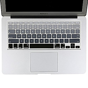 Kuzy - Gray Ombre Colors Keyboard Cover Silicone Skin for MacBook Pro 13" 15" 17" (with or w/Out Retina Display) iMac and MacBook Air 13" - Mix Grey Ombre