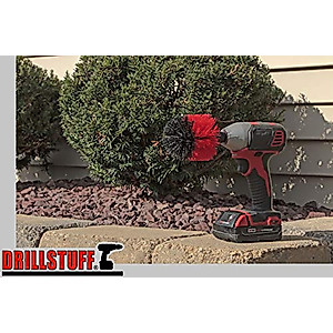 Outdoor - Cleaning Supplies - Drill Brush - Garden - Patio - Deck - Bird Bath - Garden Statues - Gnome - Scrub Brush - Stone - Concrete - Fountain - Headstones - Granite Cleaner - Mold Remover