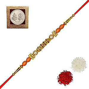 Amba Handicraft Rakhi for Brother/Rakhi/Rakhi Set/Rakhee/Designer rakhi/Send rakhi to USA/Rakhi for Brother with Gift Set/Rakhi Bhaiya Bhabhi/Rakhi Card