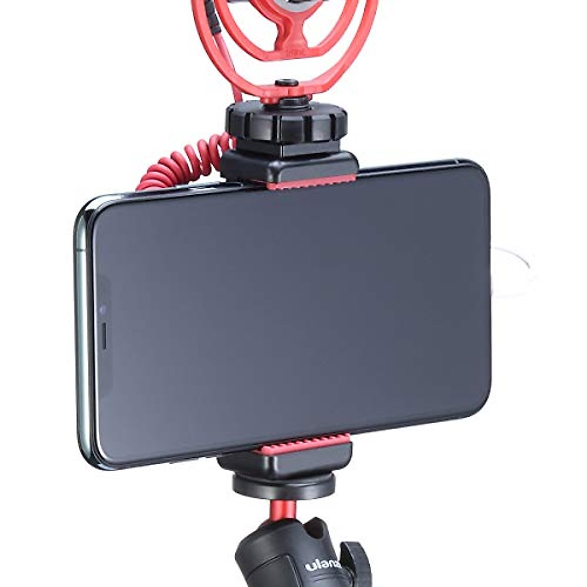 ULANZI ST-07 Phone Tripod Mount with Cold Shoe Mount for Microphone LED Video Light 1/4'' Tripod Screw for iPhone 11/Pro/Pro Max XS Max XR X 8 7 Plus Samsung Galaxy OnePlus Google Pixel Vlog Vlogging