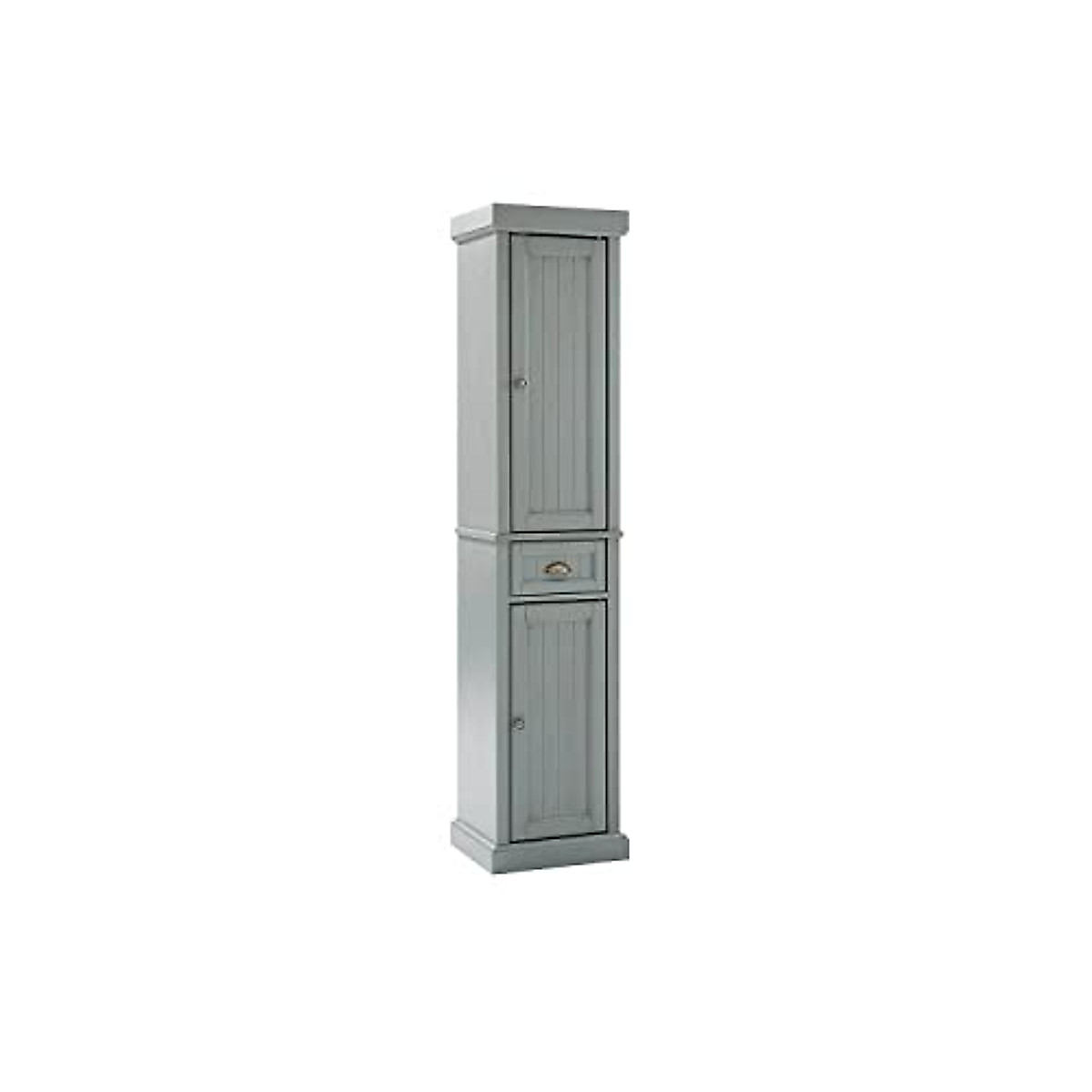Crosley Furniture Seaside Tall Linen Cabinet, Distressed Gray