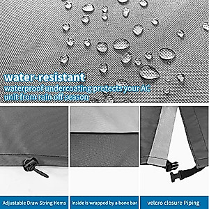 Liamoy Air Conditioner Cover for Outside Units - AC Cover Waterproof and Durable, Square Fits 38 x 38 x 40 Inches