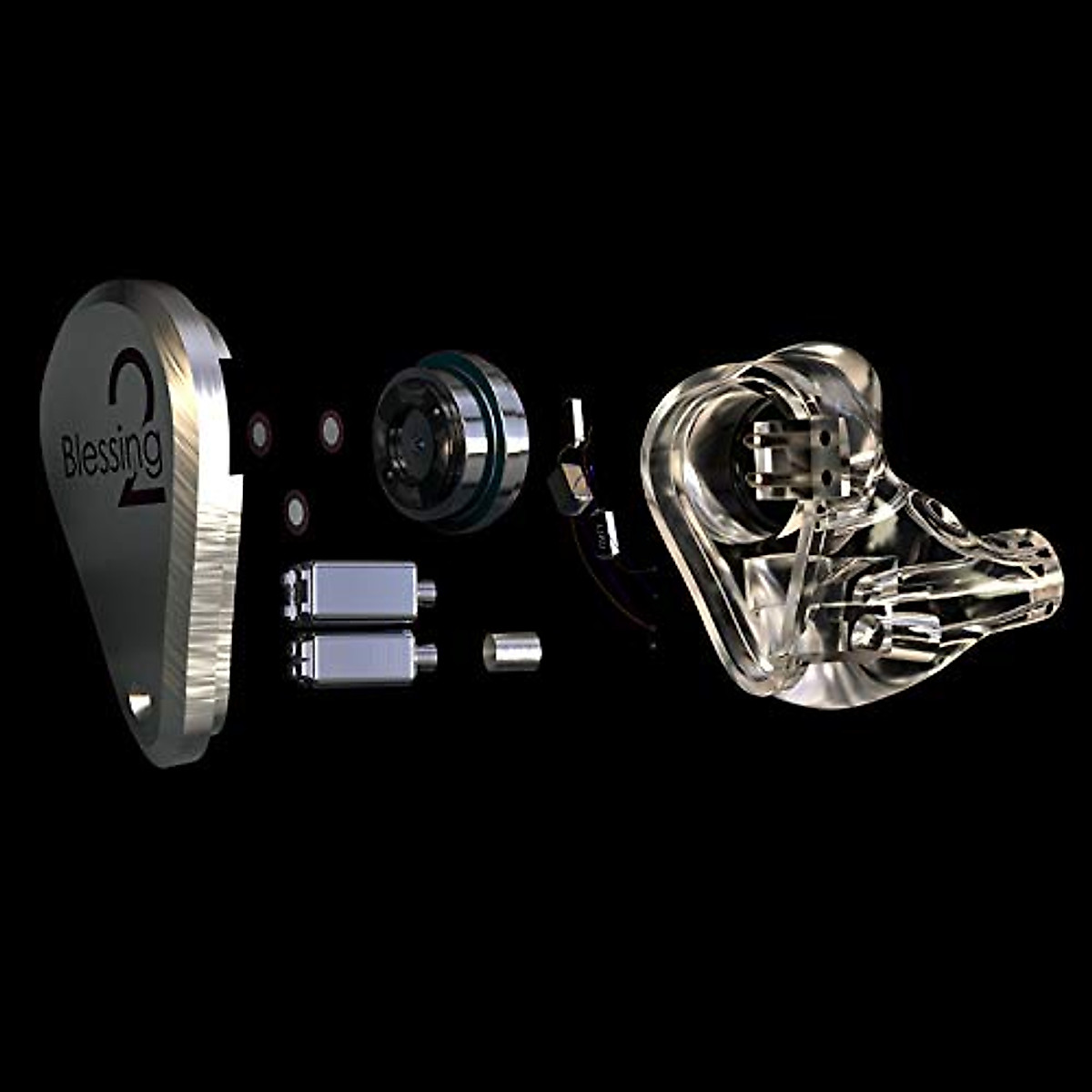 Moondrop Blessing2 1DD 4BA Hybrid Technology in-Ear Monitor Earphone Silver