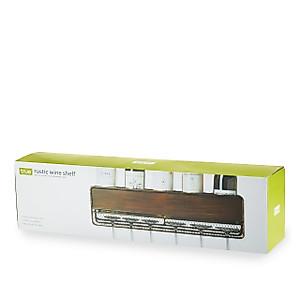 True Wall Mounted Wine Shelf & Stemware Rack, Wooden Wine Rack, Holds 5 Bottles & 6 Wine Glasses