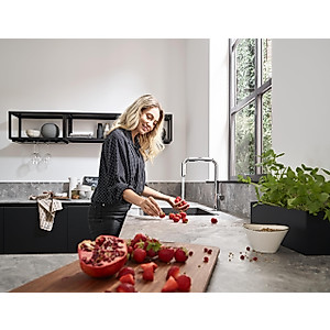 hansgrohe Talis N Black High Arc Kitchen Faucet, Kitchen Faucets with Swivel, Faucet for Kitchen Sink, Matte Black 72806671