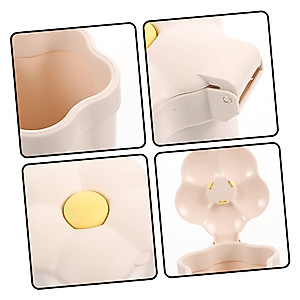 Cabilock 4pcs Storage Dust Basket Desktop Trash bin Garbage cans for Kitchen Recycle can Basket Trash can with lid Bins with lids Tiny Trash can White Miniature Office Trash Basket Plastic