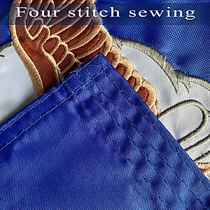 Embroidered US Air Force Flag 3x5 Double Sided- 3Ply Heavy Duty 300D Nylon 4 Rows Sewn- All Weather US Airforce Flag for Outdoor/Indoor with 2 Brass Grommets