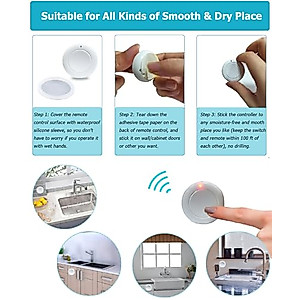 Disposal Sink Top Switch, Garbage Disposal Wireless Switch - Remote control-No Drilling on Sink Top - No Wiring-Stick On Sink Top/Counter Top for Waste Disposer
