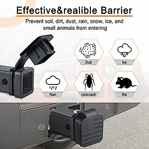 SINGARO 2 Inch Universal Flag Tow Hitch Covers, Trailer Hitch Cover Tube Plug Insert, Car Exterior Accessories, Receiver Tube Hitch Plug（2PCS American Flag）