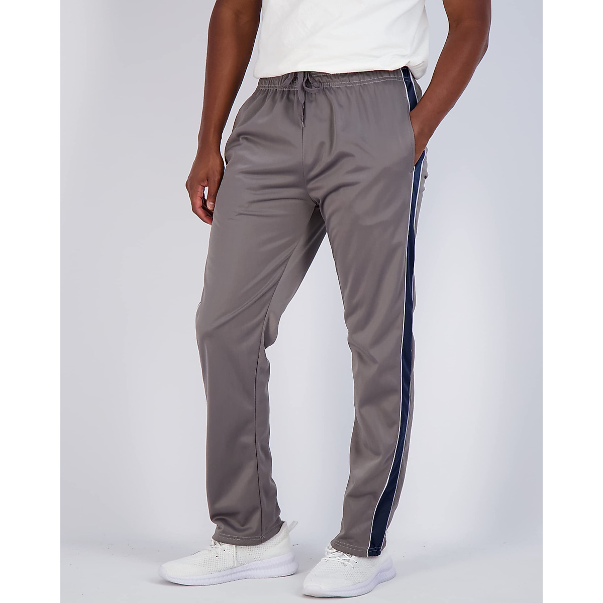 3 Pack: Mens Sweatpants Open Bottom Baggy Track Pants Active Athletic Workout Gym Training Tech Fleece Tapered Slim Tiro Tricot Wide Leg Sports Running Casual Quick Dry Fit Soccer Casual-Set 5,XXL