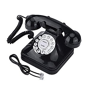 Push Button Phone, 1960'S Vintage Phones Landline for Home, Antique Desk Phone Telephones Land Line, Retro Telephone with Rotary Dialler