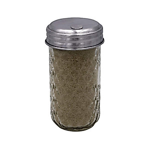 Sugar Dispensing Retro Style Stainless Steel Lids for Mason Jars (2 Pack, Regular Mouth)