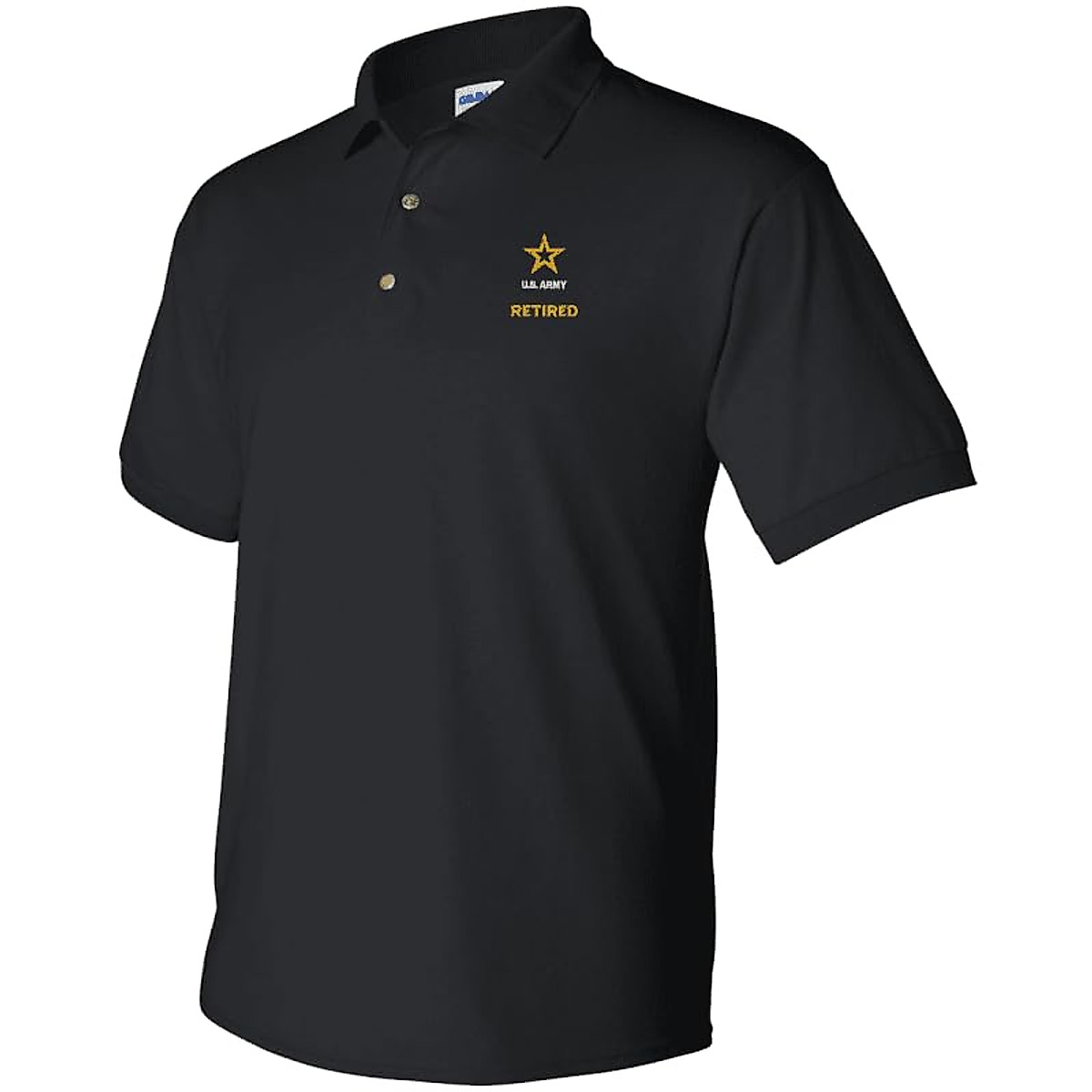 MilitaryBest U.S. Army Retired Polo Black