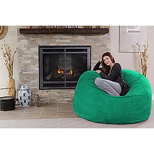 Chill Sack Bean Bag Chair: Giant 5' Memory Foam Furniture Bean Bag - Big Sofa with Soft Micro Fiber Cover - Tide Pool