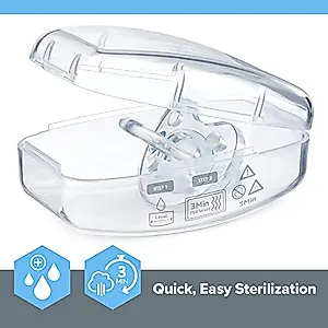 Chicco PhysioForma 100% Soft Silicone One Piece Pacifier for Babies aged 6-16 months | BPA & Latex Free | Reusable Sterilizing Case | Clear, 2pk