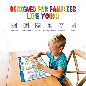 merka Kids Placemat Educational Placemats Periodic Table for Kids Chemistry Learning Placemat Kids Placemat for Dining Table