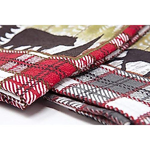 Kay Dee Kitchen Terry Towels 2pc Set Cabin Moose Bear Mountain Life Value Set