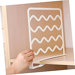 ifundom 10pcs Closet Shelf Dividers Wardrobe Shelf Dividers for Clothes and Bags Adjustable Closet Separator for Closet Organization and Storage