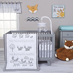 Trend Lab Aztec Forest 3 Piece Crib Bedding Set, Can Be Used As A Blanket Or A Playmat for Tummy Time, Includes Quilt, Fitted Crib Sheet and Skirt