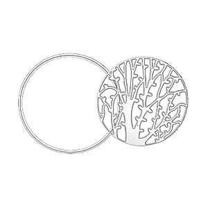 3.3 by 3.3 Inches Circle Tree Embossing Metal Cutting Dies Round Frame Embossing Stencil Background Dies for Card Making Scrapbooking Christmas Die Cuts (#30)