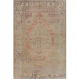 Hauteloom Holliday Living Room, Bedroom Area Rug - Traditional - Blue, Beige, Orange - 5' x 7'6"