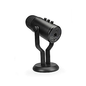 Amazon Basics Professional USB Condenser Microphone with Volume Control and OLED Screen - Black