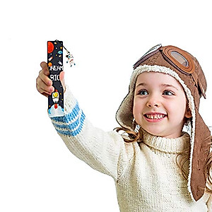 Space Theme Bookmarks with Metal Charms Planet Rocket Space Ship Theme Colorful Bookmarks Inspirational Quotes Bookmarks Cards for Space Party Favors Kids Boys Girls Adults Encouragement(24 Pieces)