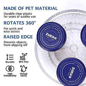 Lazy Susan Turntable - 4 Pack Lazy Susan Organizer for Cabinet, Kitchen, Pantry,Table, Fridge, Bathroom, Countertop, Vanity, 9 Inches, Clear