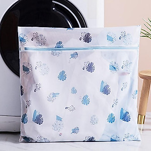 WOGCHANEI Mesh Wash Bags Laundry Bag with Zipper Protect Your Delicates Laundry Bag for Delicates Clean Wash in the Washing Machine and Evenly Dry Process in the Dryer (X-Large, Oblong)