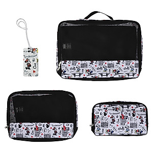 Mickey Mouse Mickey & Minnie In Paris 3-Pack Packing Cubes With Hang Tag