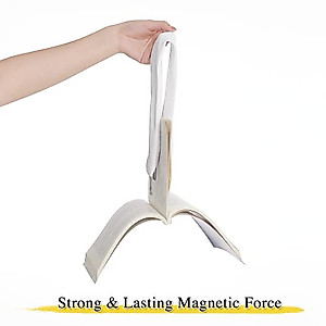 NICETOWN Strong Magnetic Curtain Tiebacks - Modern Simple Style Curtain Ties Backs Holdbacks Holders for Indoor/Outdoor Curtains (White, 18.5 X 4 Inches, Set of 4)