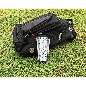 NVJUI JUFOPL Penguin Coffee Mug, With Flip Lid 15 OZ, Stainless Steel Coffee Cup for Travel Home Office