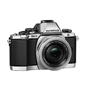 Olympus OM-D E-M10 with M.Zuiko ED 14-42mm 1:3.5-5.6 EZ Lens - Silver - International Version (No Warranty)