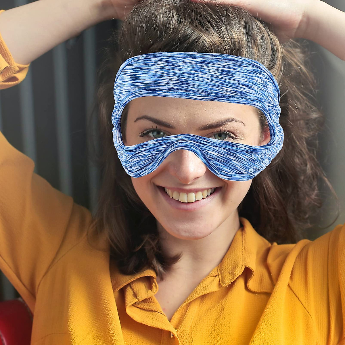 Mikikit Vr Goggles Vr Accessories Eye Sweat Cover Washable Vr Eye Masks Cover Virtual Reality Vr Face Pad Vr Eye Masks Face Vr Masks Sweat Band Eyepatch Polyester Earpiece Headset