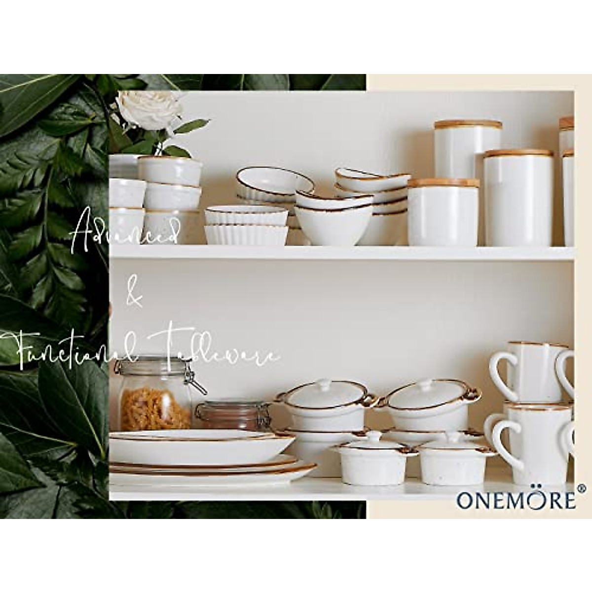 ONEMORE Ceramic Bowls, 8 oz Ice Cream Bowls Oval Salad Bowl Set of 6 Small Serving Bowls for Charcuterie Board, Dessert, Dips, Cereal, Side Dishes - Microwave, Dishwasher and Oven Safe - Creamy White