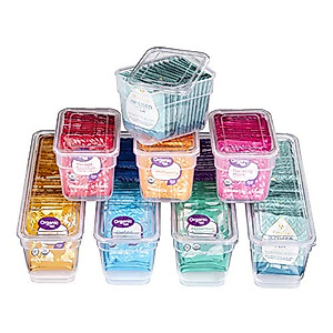 AB Designs Mixed Bin Pack, [4] Long & [4] Small Home Organizer Storage Boxes with Lids, Clear