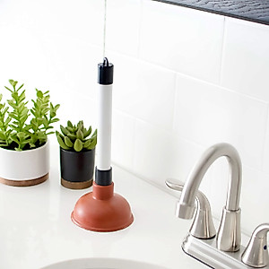 LDR 512 3110A Sink Drain Bathrooms, Kitchens, Baths, Showers Compact and Powerful Easy to Store and Hide, Mini Plunger