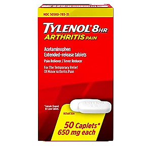 Tylenol 8 Hour Arthritis & Joint Pain Acetaminophen Caplets, 50 Count