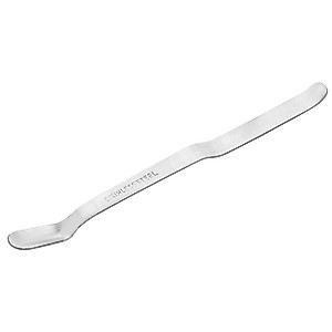 EISCO Spatula with Raised Center, 5.75" - Stainless Steel, Polished - Dual Ended, Flat End & Scoop End